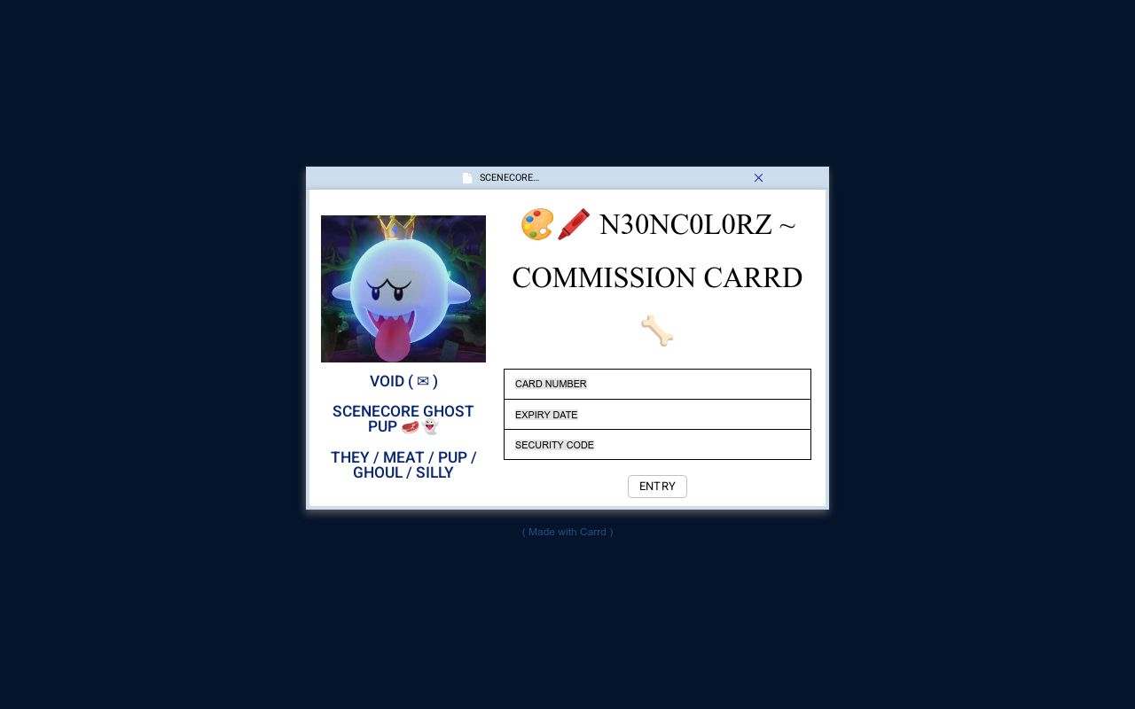 N30NC0L0RZ ~ COMMISSION CARRD